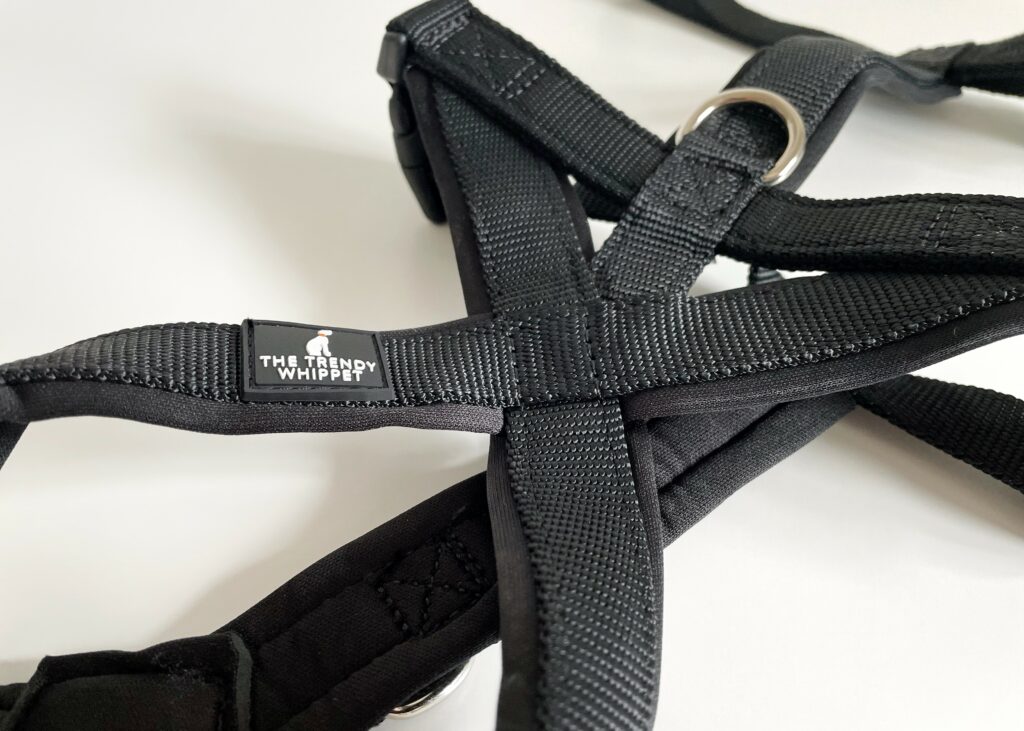 Black Triple Strap 2 Point Whippet Greyhound Harness | Italian Lurcher